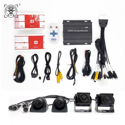 China Smartour 1080P AHD 360 Degree Panoramic Bird View System Waterproof Car DVR Recording Parking Aid Reverse Camera Kit for Truck Bus RV for sale