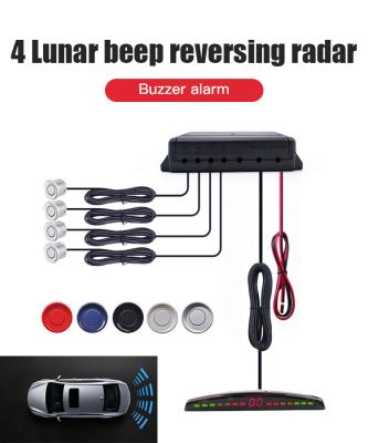 China 12V Waterproof Car Parking Sensor Kit 4 Sensors LED Display Reverse Backup Radar System for sale