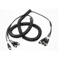 China Trailer Retractable Cable 4-Pin Aviation Plug 8M Heavy Duty TPU Sheath Coiled Wire for Semi-Trailer Monitoring System for sale