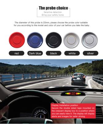 China Digital Backup Radar Parking Sensor System 22x20mm Probe 2.5W with IP67 Waterproof Rating and 9-36V Operating Range for sale