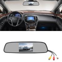 China BG-RM-43XSQ 4.3in LCD Rear View Mirror Monitor with 170° Waterproof Backup Camera Kit - 9-36V Universal Car System for sale