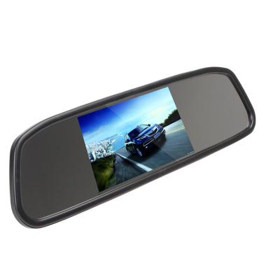 China IP67 Waterproof Universal Car Rear View Mirror Monitor 4.3 Inch 800x480 Resolution 9-36V Working Voltage for sale