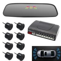 China Backup Radar System 8 Parking Sensors with Mirror for Car 12V 24V Custom for sale