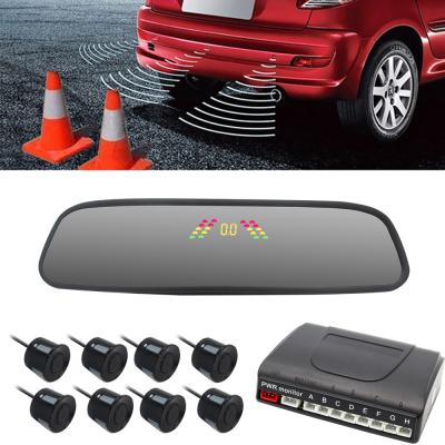 China 8 Radar Ultrasonic Parking Sensor System 0.3-2.5m Detection LED Display 12V for sale