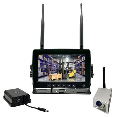 China 7 Inch Digital Wireless Rear View Camera System, Battery Powered & Waterproof Monitor Kit for Forklift, Truck Parking Assistance for sale
