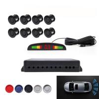 China 8 Sensor LCD Reversing Radar System with Voice Alarm 12V Universal Backup Sensor Kit for sale