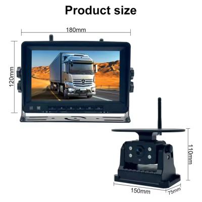 China Wireless 1080P Car Rearview Camera System 7 Inch Monitor IP68 Waterproof for Trucks for sale