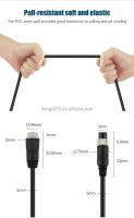 China 4 Pin Aviation Cable Pure Copper Core Spiral Flexible Zinc Alloy Nut 12-24V for Vehicle Camera Monitoring for sale