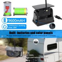 China WiFi Solar Car Camera Magnetic Base Wireless AI BSD Blind Spot Alarm Rear Backup Camera Night Vision Waterproof No-Damage Installation for sale