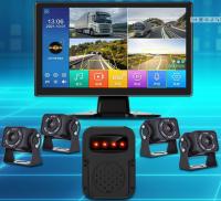 China 10.1 Inch 4 Channel Split Screen Car DVR Monitor, AHD Reverse Camera Front Rear View Truck Monitoring System with BSD Blind Spot Detection Function for sale