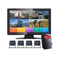 China 10.1 Inch 4 Channel Split Screen Car DVR Monitor, AHD Reverse Camera Front Rear View Truck Monitoring System with BSD Blind Spot Detection Function for sale