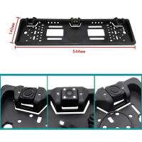 China European License Plate Frame Backup Camera 4 LED Lights Rear View Camera Integrated Reversing Radar Parking Sensor System for sale