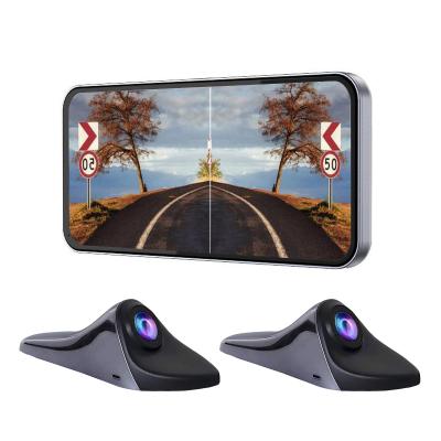 China 5 Inch Screen Blind Spot Monitoring System with 120 Degree View Angle Shark Fin Side View Camera Kit and Turn Signal Trigger for sale