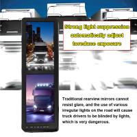 China 2CH 15.88 Inch Rearview Mirror with DVR & Blind Spot Detection, Monitoring Mirror for Engineering Vehicles, Trucks and Buses for sale