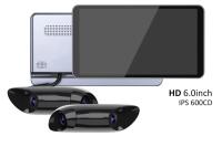 China 6.0 Inch IPS 600CD HD Digital Rear-View Mirror System with IP67 Dustproof and Waterproof Dual Side Cameras for Blind Spot Monitoring for sale