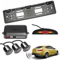 China LED LCD Display Bibi Alarm, EU License Frame Car Parking Backup Radar Sensors, Waterproof Auto Reversing Aid, OEM Available for sale