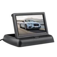 China 5 Inch TFT LCD Foldable Car Rear View Monitor with Adjustable Screen Viewing Angle and DC 12V Standard Vehicle Voltage for sale
