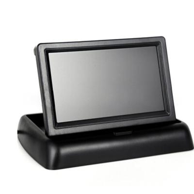 China 5 Inch TFT LCD Foldable Car Rear View Monitor with Adjustable Screen Viewing Angle and DC 12V Standard Vehicle Voltage for sale