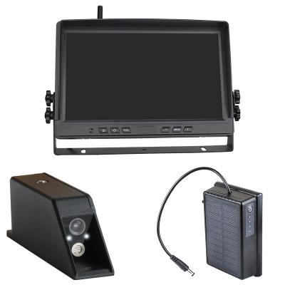 China 7Inch IPS Monitor Wireless Forklift Camera System 360° Dual‑Lens Waterproof Camera with Green Laser Light for Toyota Forklift Safety Monitoring for sale