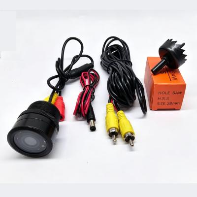 China CVBS to AHD 720P 1080P Car Backup Parking Camera, 28mm IR CCD Waterproof Reversing Camera for VW AUDI KIA Passenger Vehicles for sale