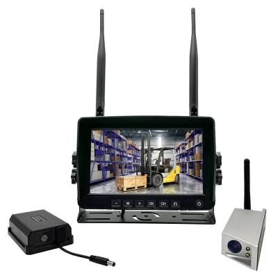 China 7 Inch IPS Monitor Wireless Forklift Camera System with IP68 Waterproof and IR Night Vision for Forklift Safety for sale