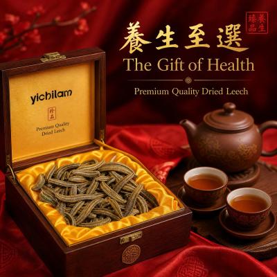 China Hirudo nipponia Premium Dried Leech Gift Box 1500 ATU/g | 0.3g × 15 Bottles | Shuizhi TCM Raw Material for sale