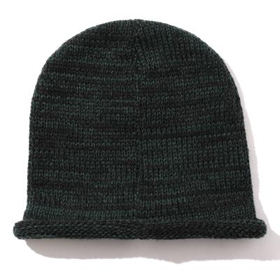 China Winter Men's and Women's COMMON Custom Beanie Hat Warm Knit Cuffed Single Slide Ski Skull Cap for sale