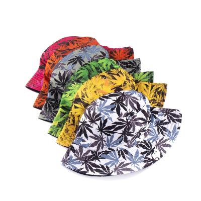 China New Fashion Picture Printing Panama Bucket Hat Women Summer Reversible Double Side Wearing Fisherman Hat for sale