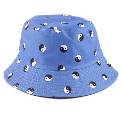 China Picture Factory Selling New Design 4 Seasons Short Eaves Fishing Sun Hat Bucket Hat Blue Luxury Bucket Hat for sale
