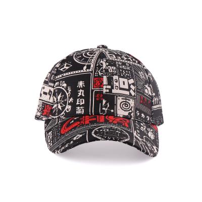 China JOINT Wholesale High Quality Cotton Sports Hats Black Japan Style Print Sports Hats For Men for sale
