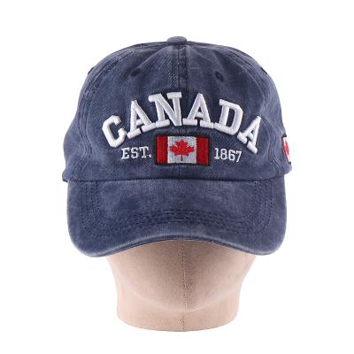 China High Quality Cotton Canada Embroidery Baseball Cap Sports Hat Wholesale COMMON for sale
