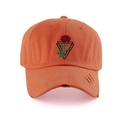 China COMMON Customize Embroidery Flat Logo On Front 6 Panel Promotional 100% Cotton Sports Hats Dad Hat Baseball for sale