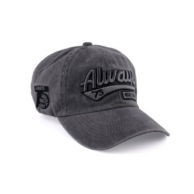 China COMMON Embroidery Custom Logo Dad Trucker Hats Adjustable Washable Unisex Baseball Hats Wash Cotton Sports Hat for sale