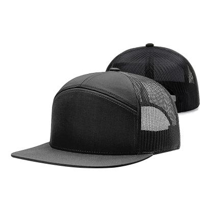 China Custom 7 Panel Trucker Hat JOINT Hat Customized Black Camouflage Gorras Snapback for sale