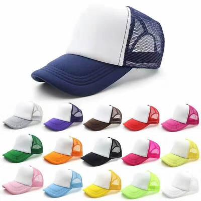China JOINT Custom 5 Panel Foam Mesh White Trucker Hat for sale