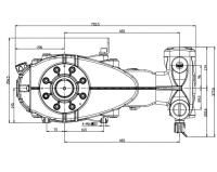 China FLOWMONSTER XV series High Pressure Triplex Plunger Pump 168-333lpm 100-250bar High Pressure Sewer Cleaning Pumps for sale