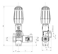 China FLOWGUARD unloader valve with by-pass VRT 0-350bar 100LPM for sale
