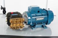 China POWERJET LM-BM-DS High pressure mist fog machine brass plunger pump motor unit 100bar 1L/min for sale