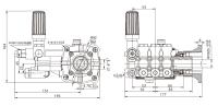 China FLOWMONSTER LMV fogging misting machine plunger pump driven by gasoline engine 10-15LPM 100-180Bar/2610PSI for sale