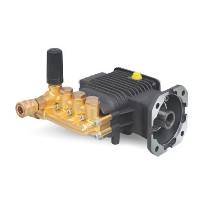 China FLOWMONSTER electric motor drive washer pump 2WZ-18XXC1B brass high pressure triplex plunger pump 100-130Bar 8-15LPM for sale