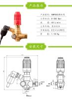 China FLOWGUARD unloader valve with switch VNP350 0-350bar 40LPM for sale
