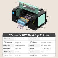 China A3 UV DTF Printer UV Sticker Printer PET Film Transfer Printing Machine for Glass for sale