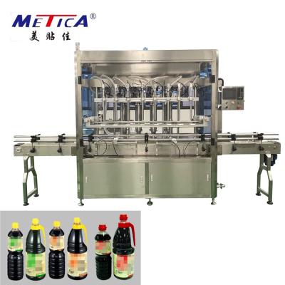 China 500KG Automatic Sauce Bottle Filler Machine with PLC Control System and Servo Motor Driven Piston Filling for sale