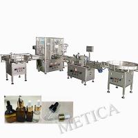 China Automatic glass bottle perfume filling crimpping labeling machine for sale