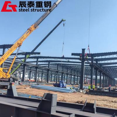 China Custom Prefabricated Steel Structure Workshop for Logistics Storage with 0.2-0.6mm Galvanized Sheets and Q235B/Q355B Steel for sale