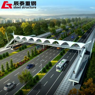 China Prefabricated Steel Pedestrian Bridges with 35-50 Day Lead Time and SA2.0~2.5 Shot Blasting Standard for sale