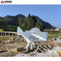China Prefabricated Steel Truss Pedestrian Bridge 10-200M Height 120KM/H Wind Speed Structural Steel Construction for sale
