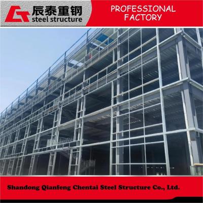China Multi-Layer Steel Frame Building Structure with H-Beam 400×400×13×21 and 100mm Sandwich Panels for sale