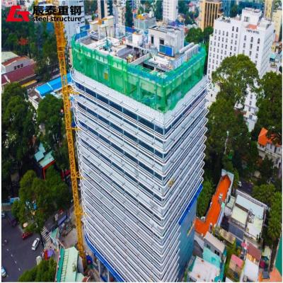 China Multi-Storey Steel Modular Prefab Office Building with 300×300×10×15 H-Beams and 100kg Package Weight for sale