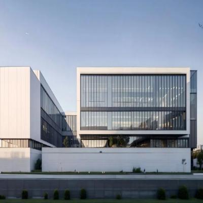 China Prefabricated Multi-Floor Steel Office Building with H-Section Steel Frame and 200,000 Ton Annual Capacity for sale